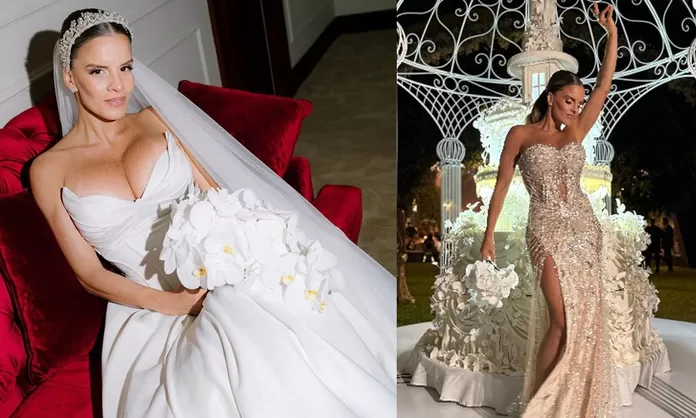 Alejandra Baigorria y el precio de sus dos vestidos novia