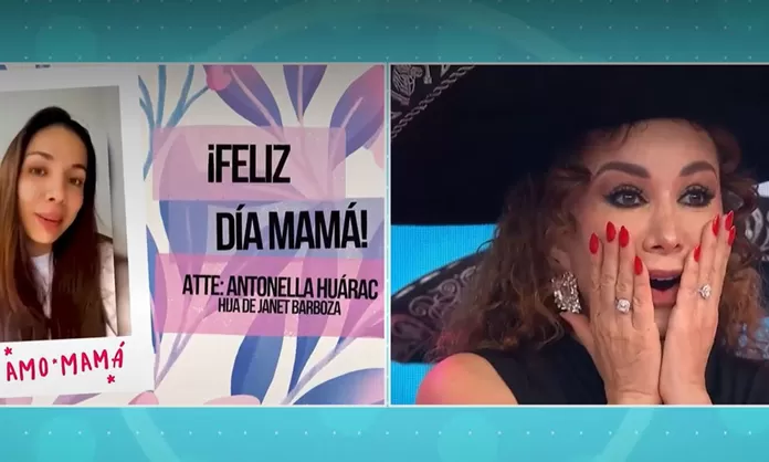 Janet Barboza fue sorprendida por su hija Antonella