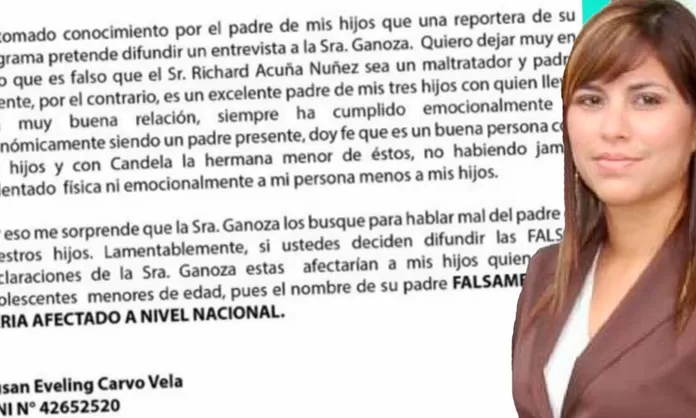 Richard Acuña: Susan Carvo salió en defensa de su exesposo tras ...