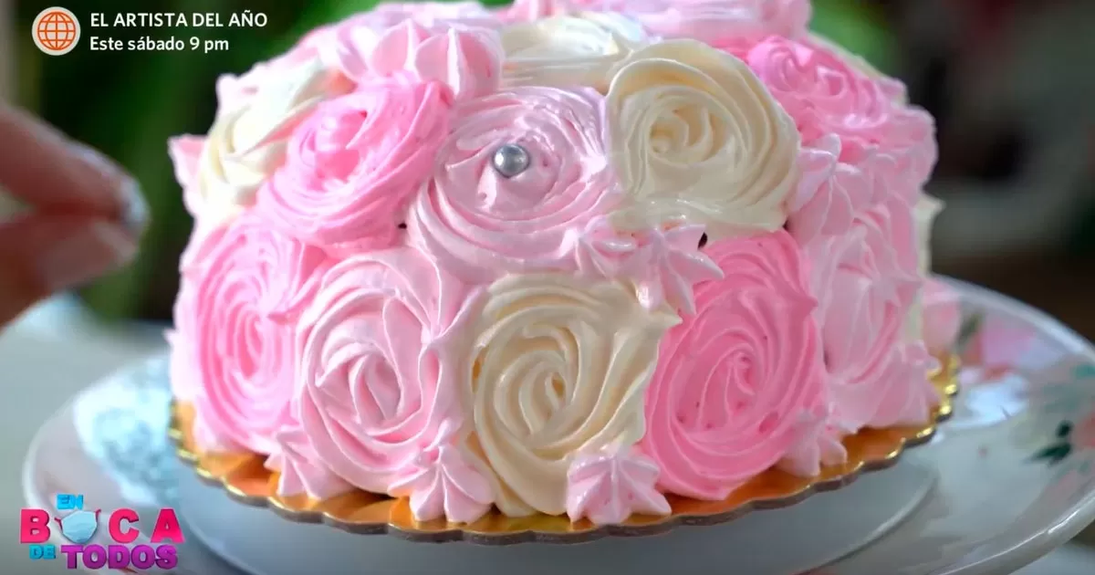 Torta de rosas para mujer: Receta de Alejandra Cendra | América Televisión