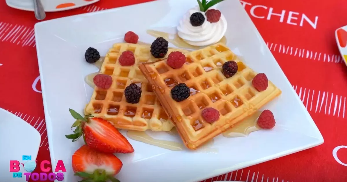 Receta de waffles clásicos para ocho unidades con solo diez soles ...