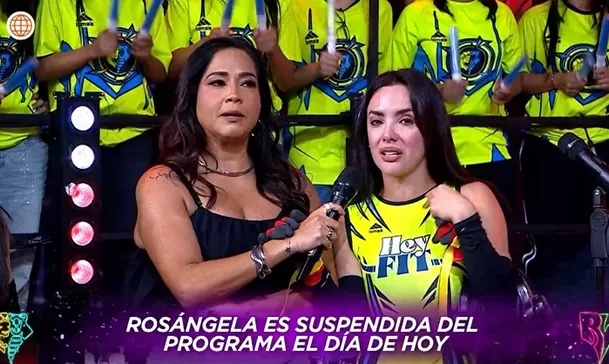 Rosángela Espinoza fue suspendida de EEG y rompió en llanto