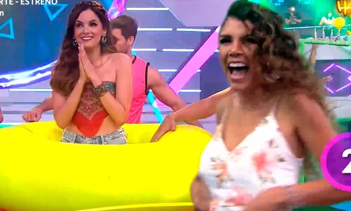 Thalía Estabridis ganó a Tracy Freundt durante divertido competencia de ... Thalía Estabridis ganó a Tracy Freundt durante divertido competencia de ...
