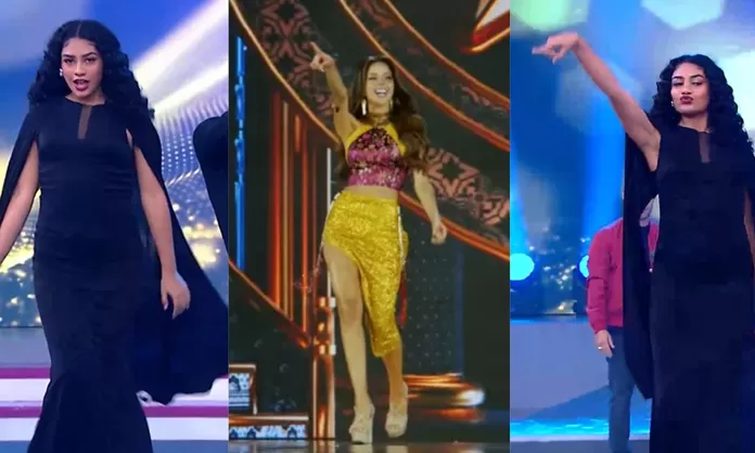 July modeló como Luciana Fuster en el Miss Grand