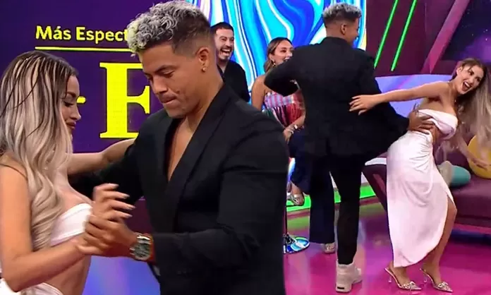 Michelle Soifer y Gleyson Reñé tuvieron incidente en vivo