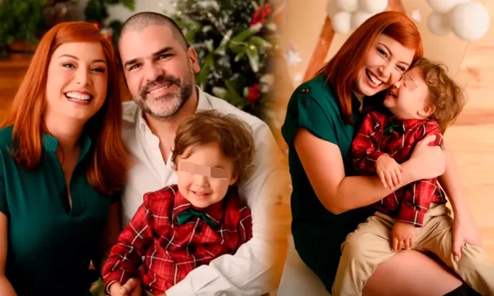 Natalia Salas y los hermosos postales con su esposo Sergio Coloma e hijo por Navidad