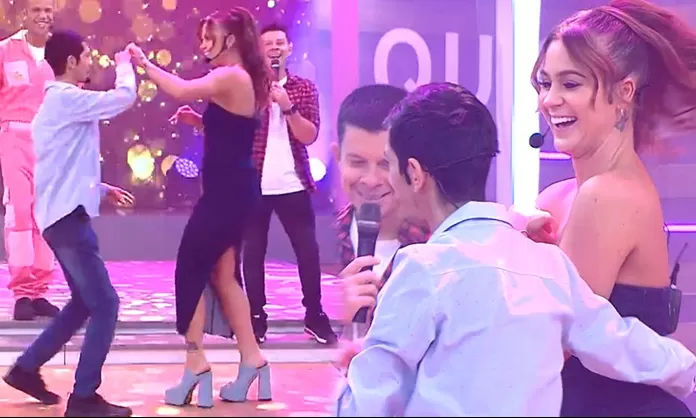 Ducelia Echevarría encantó a Giancarlo Granda con baile al ritmo de salsa