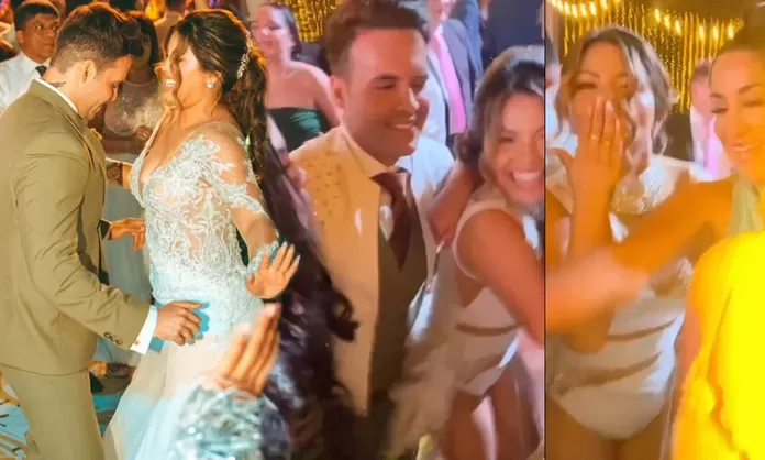 Estrella Torres lució osado segundo vestido de novia en su boda con ...
