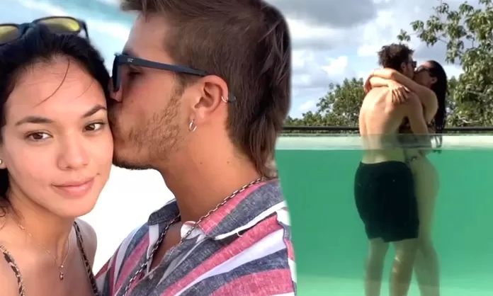Jazmín Pinedo y su novio Pedro Araujo protagonizaron romántico beso con inédito video: "Te amo"
